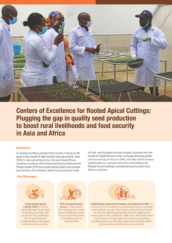 Centers of Excellence for Rooted Apical Cuttings: Plugging the gap in ...