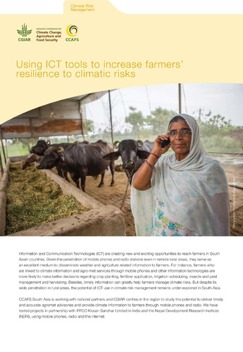 Using ICT tools to increase farmers’ resilience to climatic risks