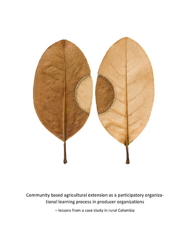Community based agricultural extension as a participatory ...